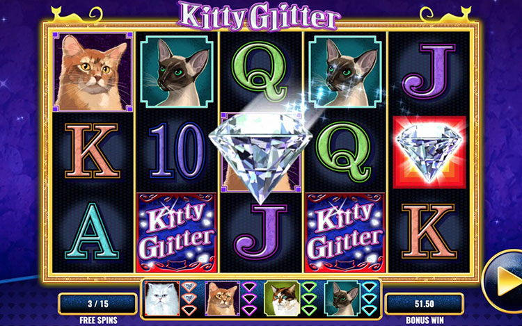 Play Kitty Glitter Slot Machine at Slingo | Online Slots and Casino
