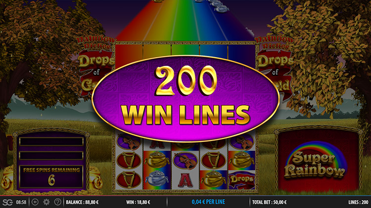 Play Rainbow Riches Drops of Gold Slot Machine at Slingo | Online Slots ...